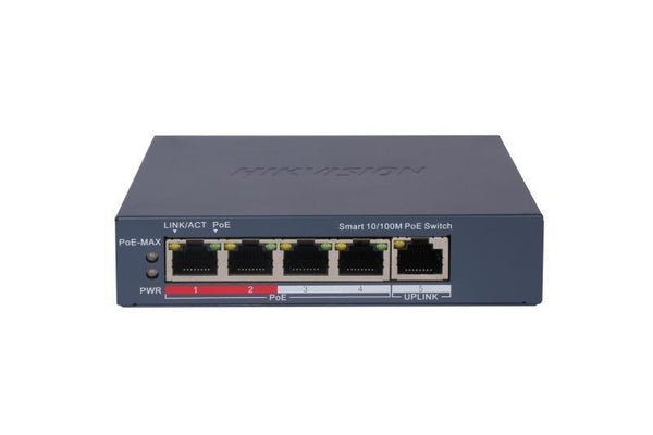 Hikvision - 4 port Smart POE switch 60w