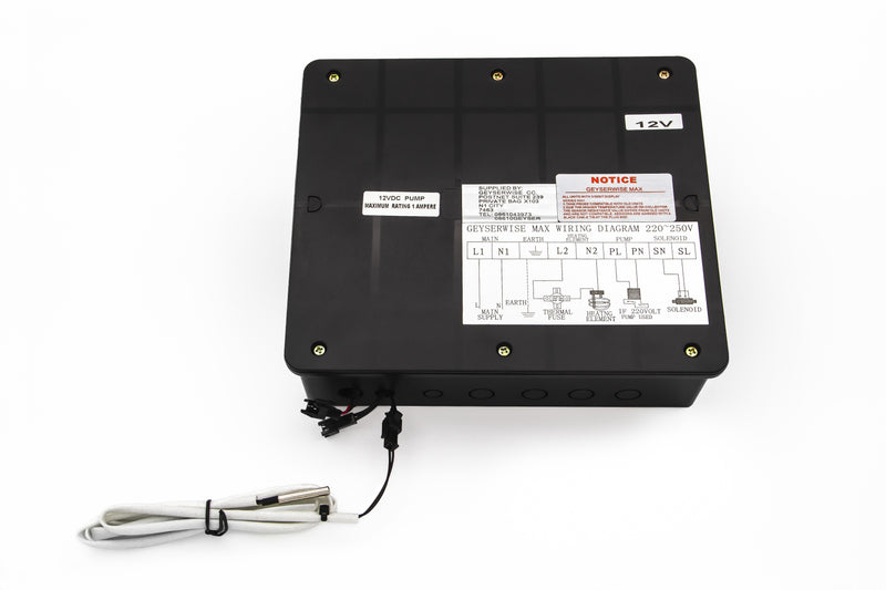 Geyserwise Max - Controller and Timer for 12V/220V Split Pumped Solar